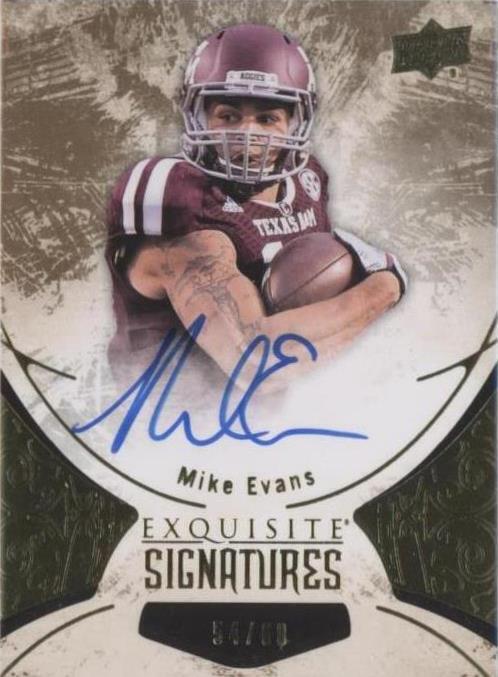 2014 Upper Deck Exquisite Collection - Signatures Mike Evans #ES-ME /60 ...