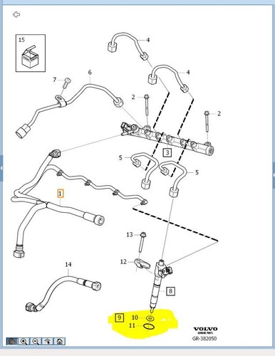Volvo Genuine Injector O'ring Kit QTY 4 V60 V40 S60 S90 XC90 31405753 ...