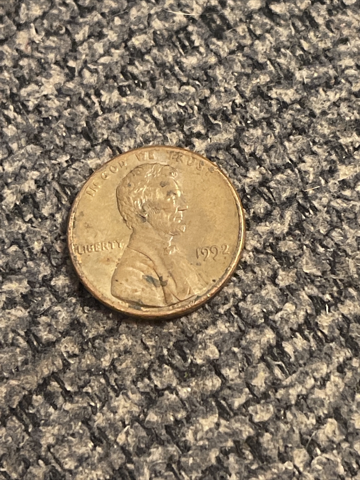 1992 Close AM Lincoln Penny no Mint Mark /Philadelphia, Veryhigh ...