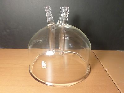 BELLCO Glass 145mm Inside Diameter 3-Port Aseptic Filling Bell for 1/2 ...