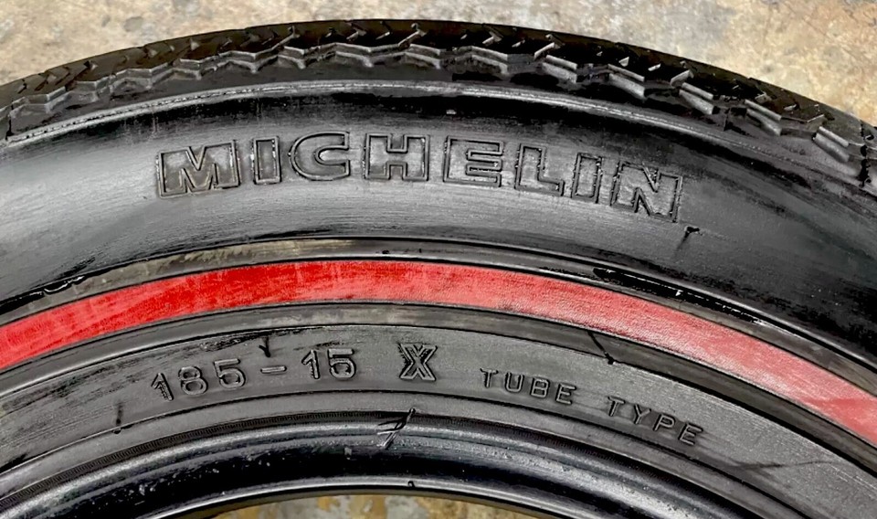 Michelin Redline Tire 185-15 Vintage Radial Tubeless