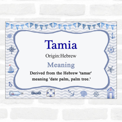 Tamia Name Meaning Nautical Certificate | eBay UK