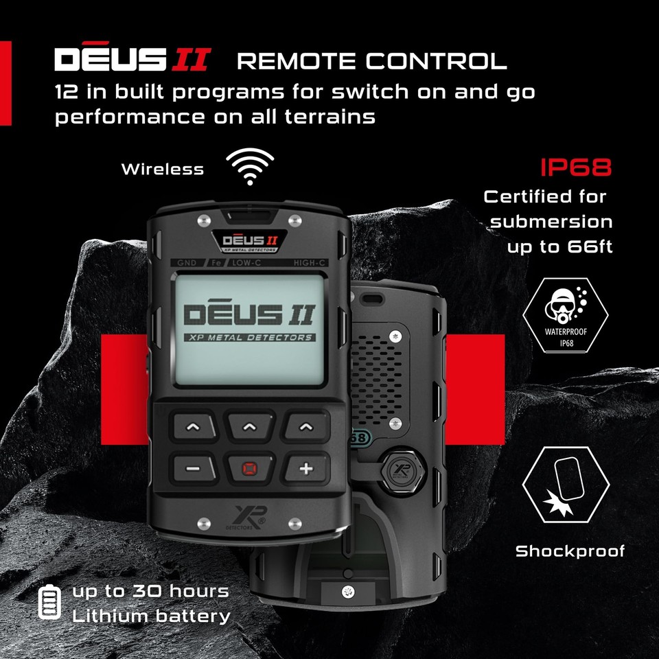 Deus II Metal Detector - 28 FMF Coil (11") with Remote Control & WS6 ...