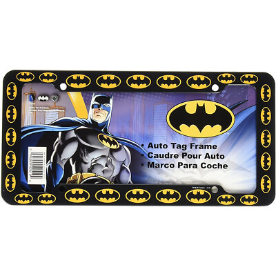 NEW Batman Logo Black License Plate Frame Universal 12.5" x 6.5" - 1PC ...