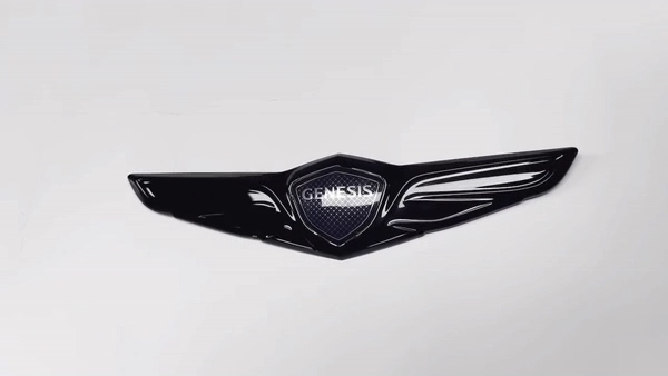 Black high glossy Genesis Emblem (Fits: 2021 2022 2023 2024 Genesis ...