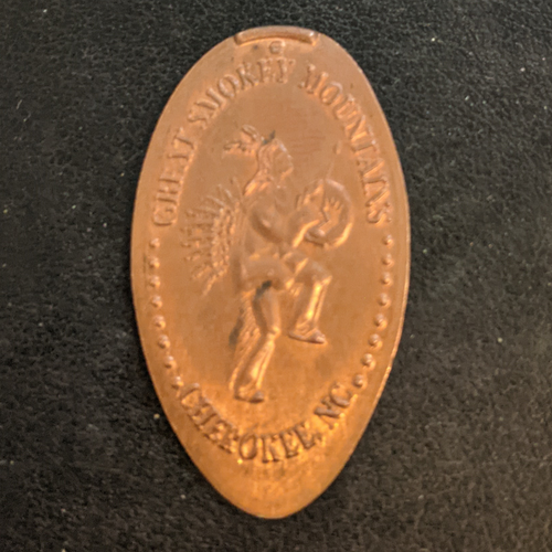 Man Dancing Great Smoky Mountains Cherokee NC - Press Coin Elongated ...