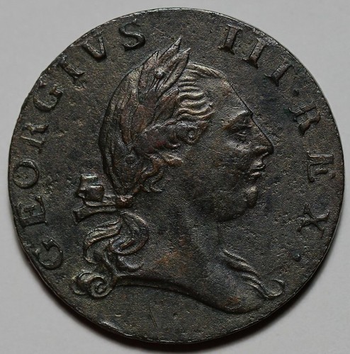 1773 Virginia Halfpenny, No Period - Colonial Copper Coin | eBay