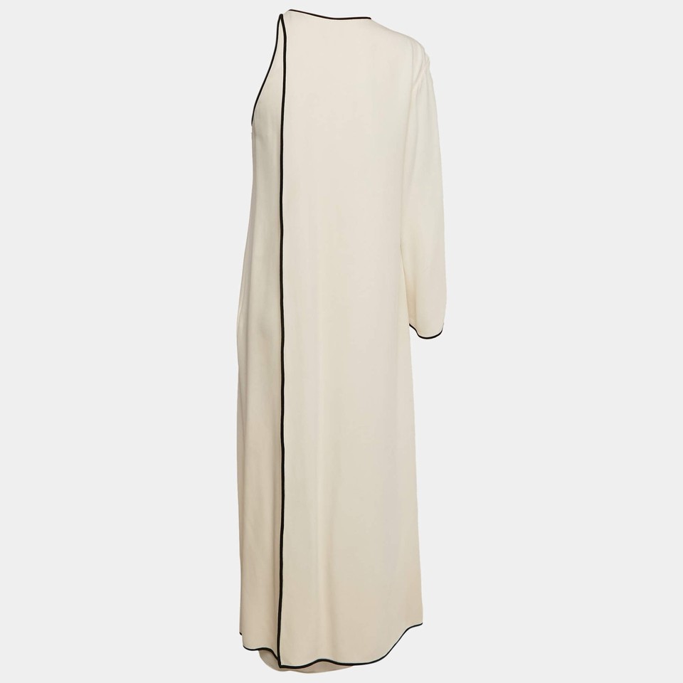 Valentino Langes Kleid Creme Seide Asymmetrisch M | eBay.de