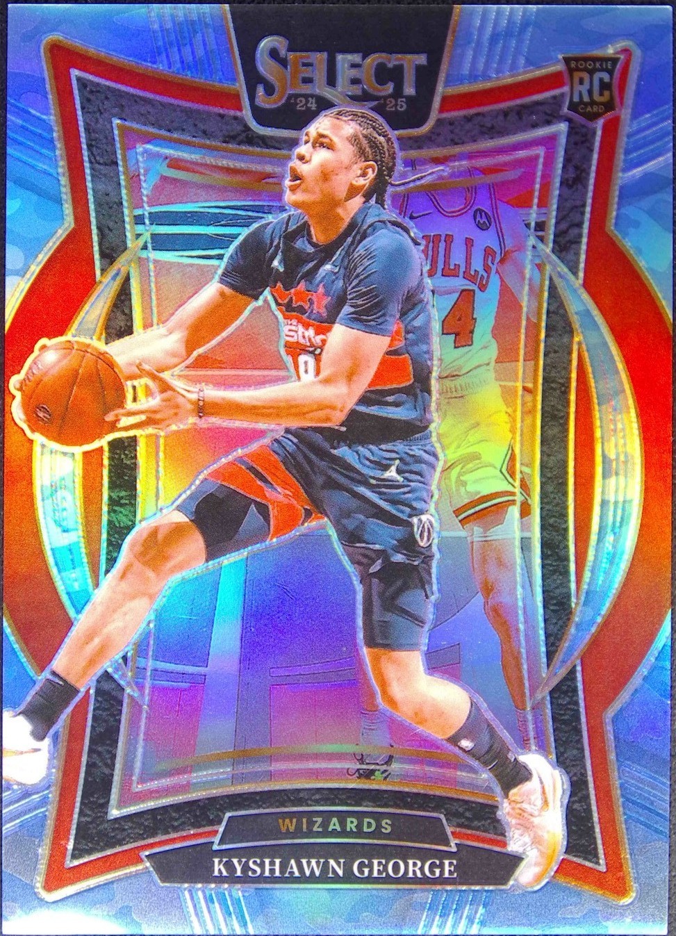 2024-25 Panini Select - Concourse Kyshawn George #85 Blue Camo Prizm ...