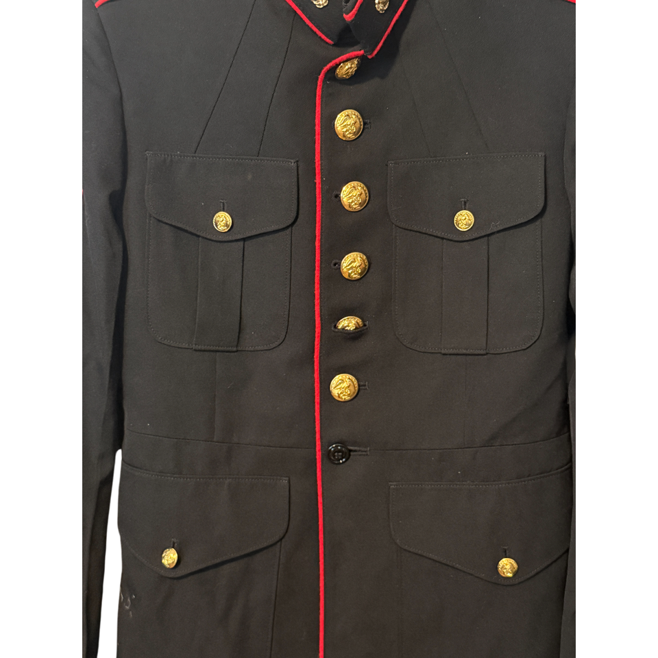 USMC Marine Corps Genuine Dress Tunic Jacket Military 41 R Crown ...