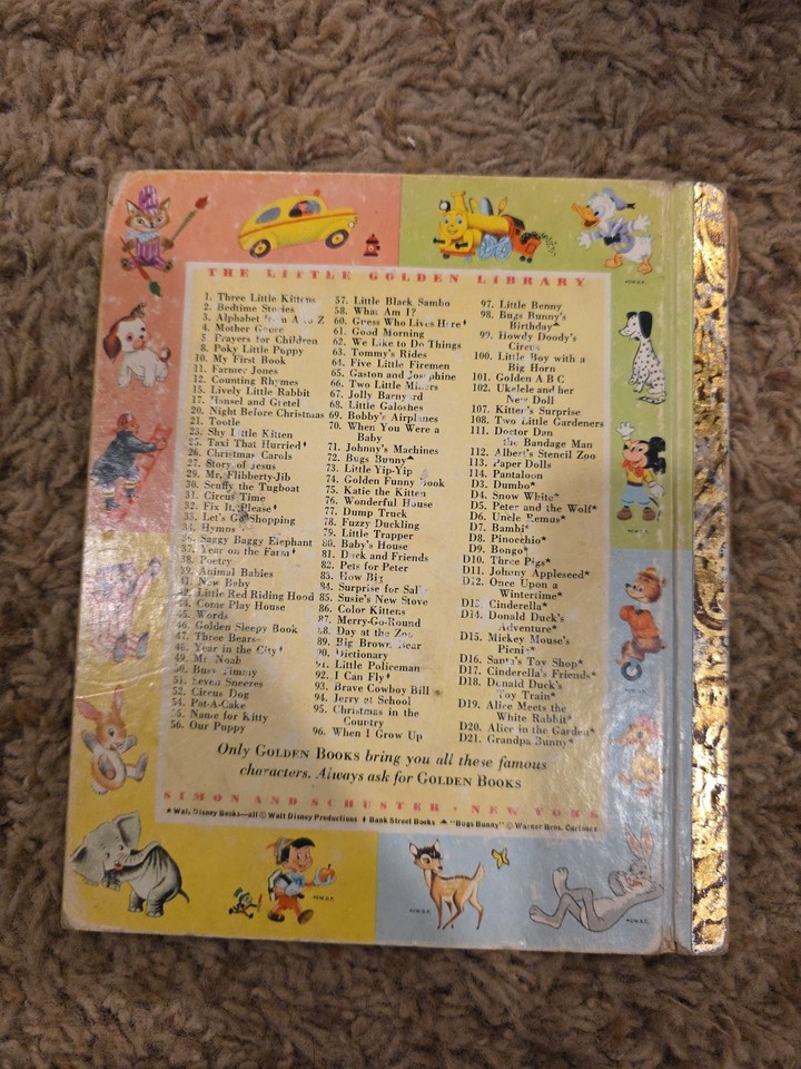 1951 Walt Disney's Grandpa Bunny 1st Edition Hardcover Book | eBay