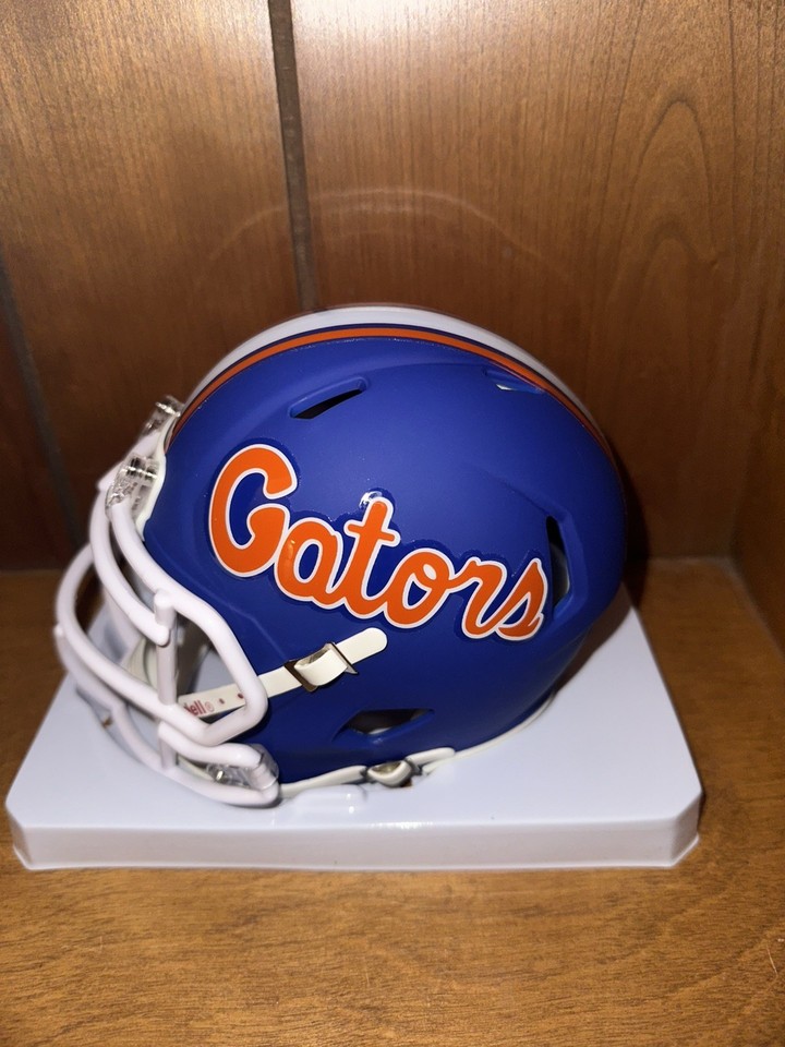 TIM TEBOW AUTOGRAPHED SIGNED FLORIDA GATORS BLUE SPEED MINI HELMET W ...