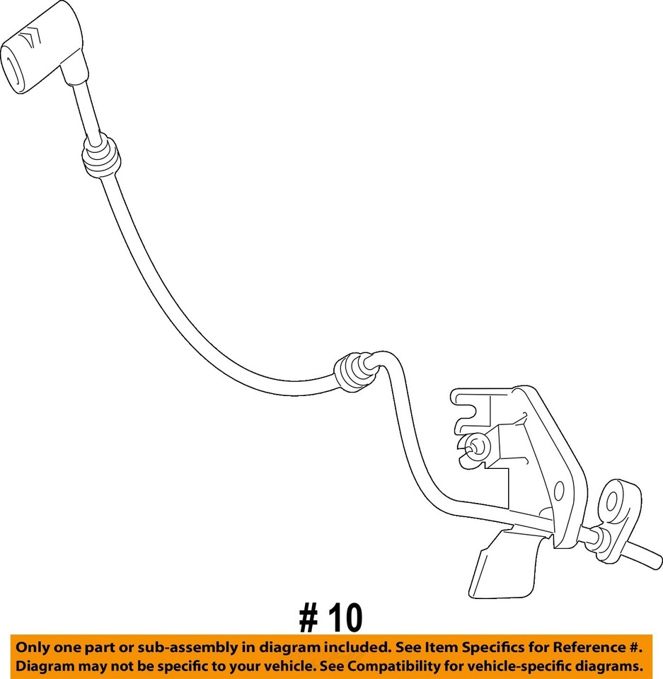 MERCEDES OEM 10-15 GLK250 Rear Suspension Brake Components-Abs Sensor ...