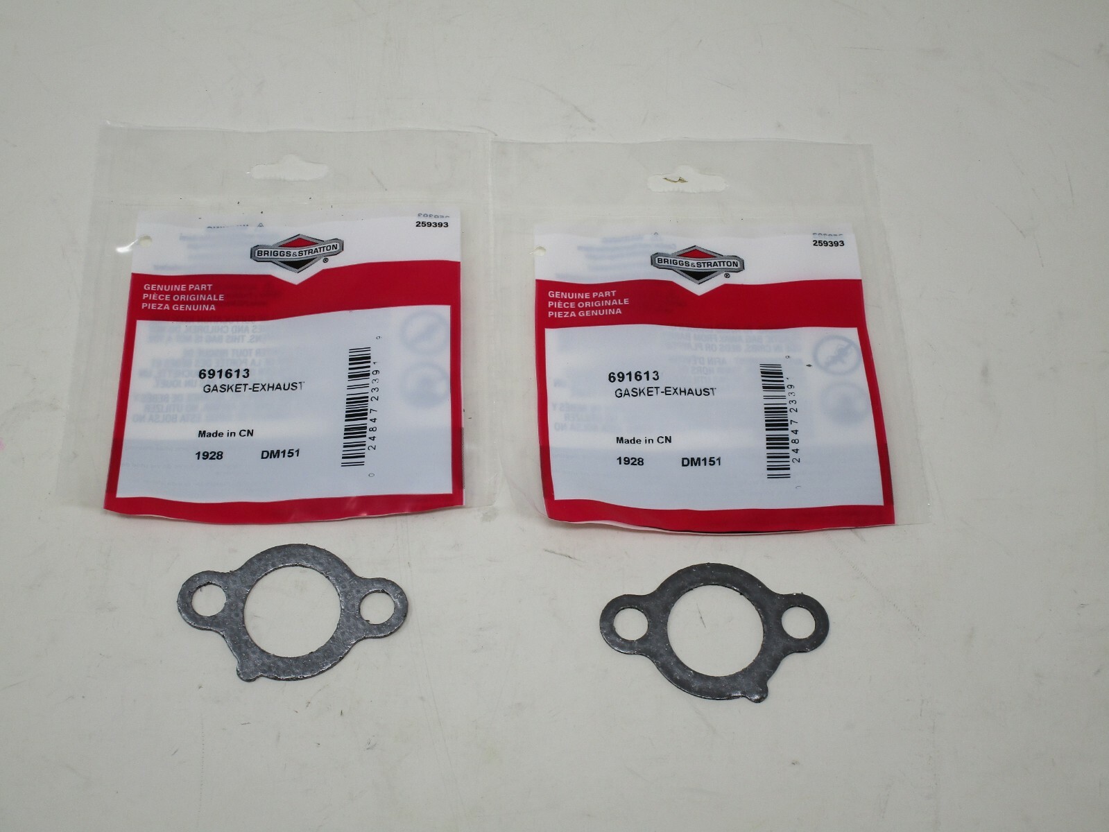 2 Briggs & Stratton 691613 Exhaust Gasket 67897 805024 Intek 210000 ...