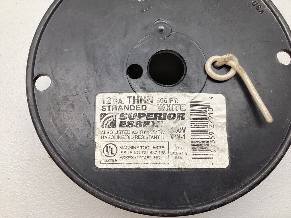 12 THHN Building Wire Stranded 12 AWG 350-400 Ft White | eBay