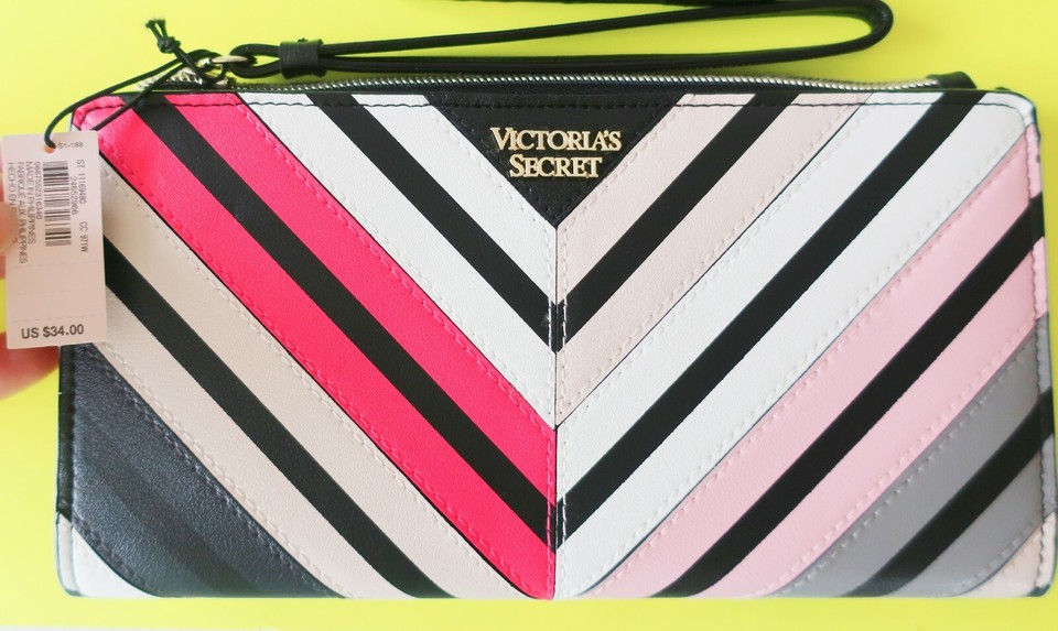 Victoria's Secret VS Multicolor Chevron Slim Wristlet Wallet | eBay