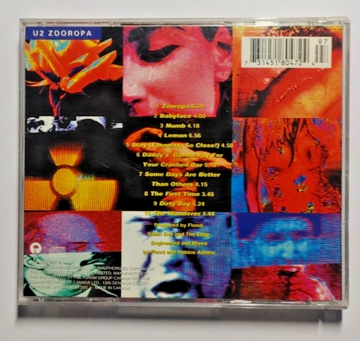 U2 : Zooropa CD (2001) 731451804724 | eBay