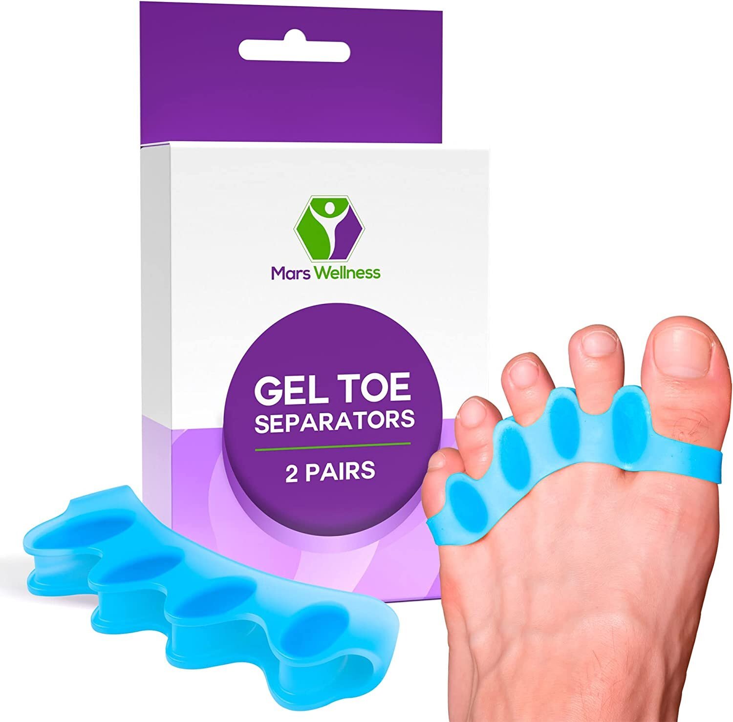 Gel Toe Separators - Toe Spreaders - Fix Overlapping Toes Bunions - 2 ...