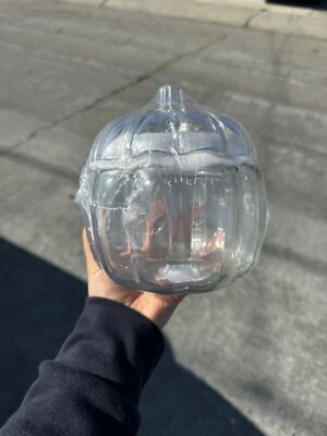 Target Clear Glass Pumpkin Jar New Sealed | eBay