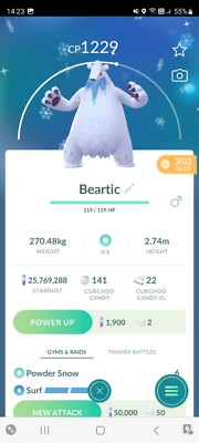 SHINY BEARTIC!!! - PKMN GO!!! - NOT REGISTERED!!! | eBay