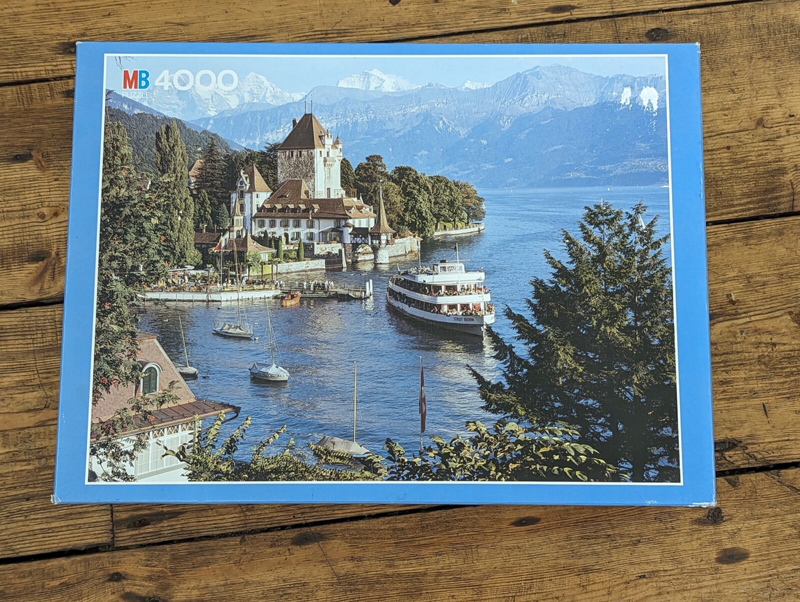 New SEALED Rare MB Colossus 4000 Piece Jigsaw Puzzle Castle Tarasp RARE ...