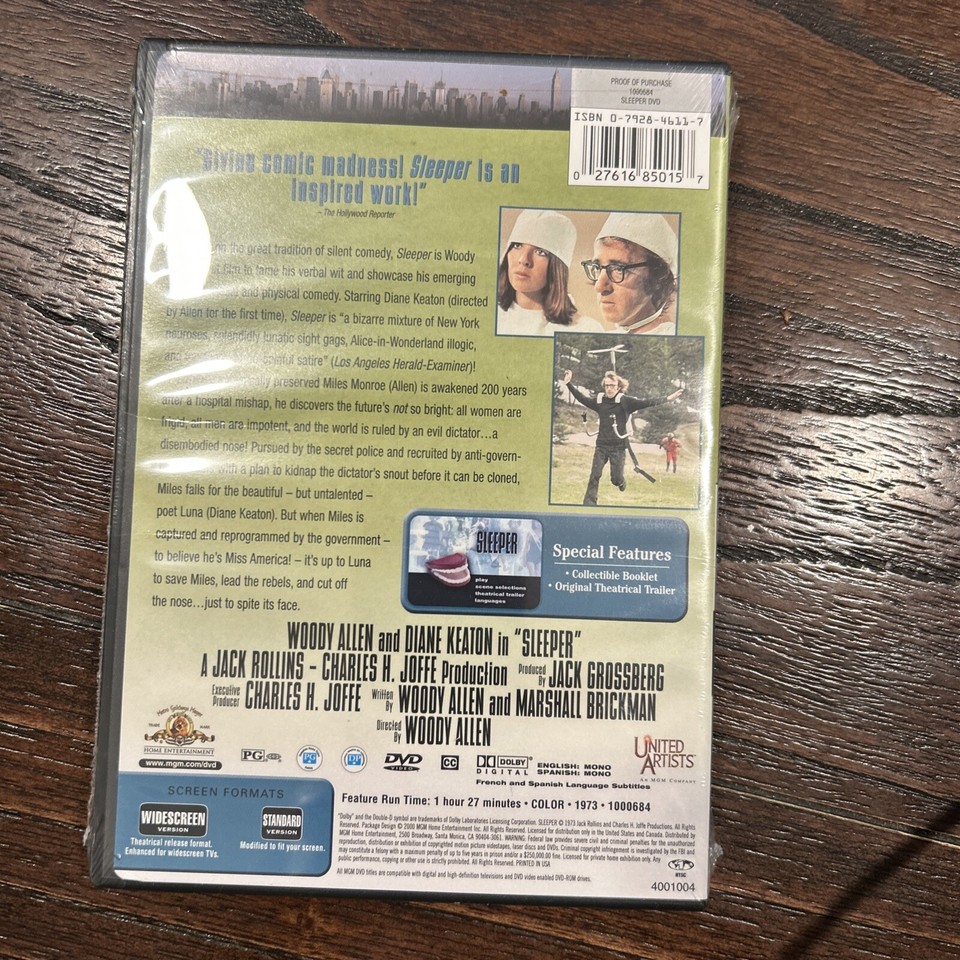 Sleeper (DVD, 2000), NEW AND SEALED, REGION 1, WIDE AND FULL SCREEN, VERY FUNNY! | eBay