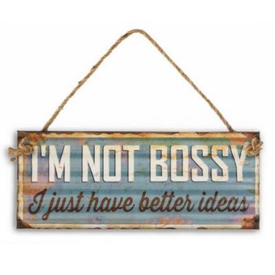 I'm Not Bossy Sign Country Vintage Retro Metal Funny Home Signs Wall ...