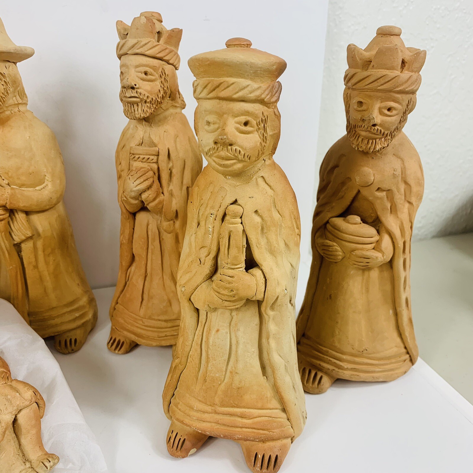 Clay Nativity Set Terra Cotta Unglazed Artisan Handmade Latin American ...