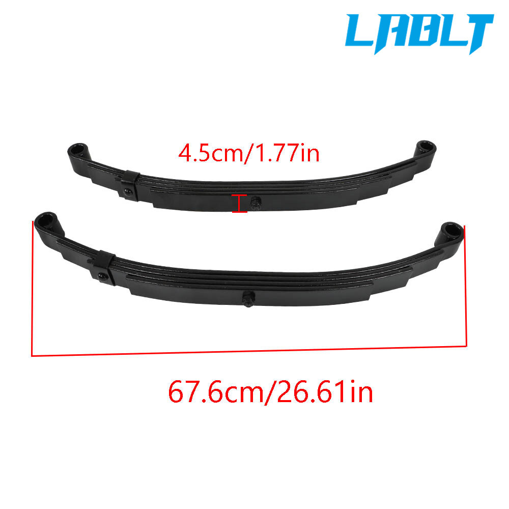 LABLT 2 × Trailer Leaf Spring 4 Leaf Double Eye 2500lbs Cap Per For ...