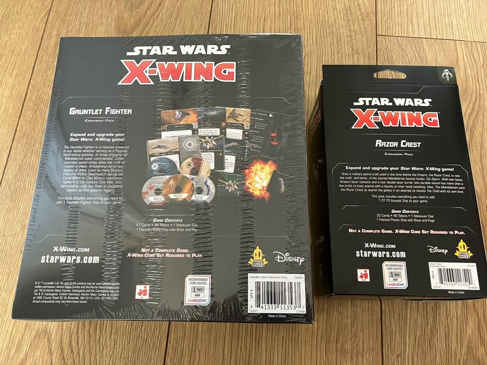 Star Wars X-Wing Gauntlet Fighter + Razor Crest Expansion Packs Brand ...