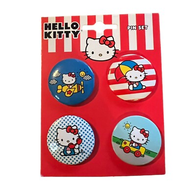 Hello Kitty Button Pin Set Sanrio Collectible Backpack Jacket | eBay