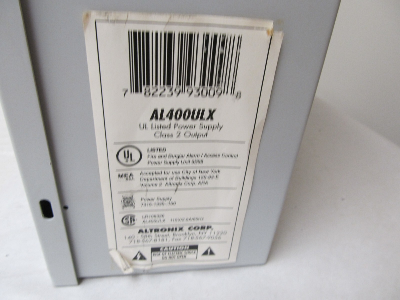 Altronix AL400ULX Power Supply - UNTESTED SURPLUS FROM LOCAL UNIVERSITY ...