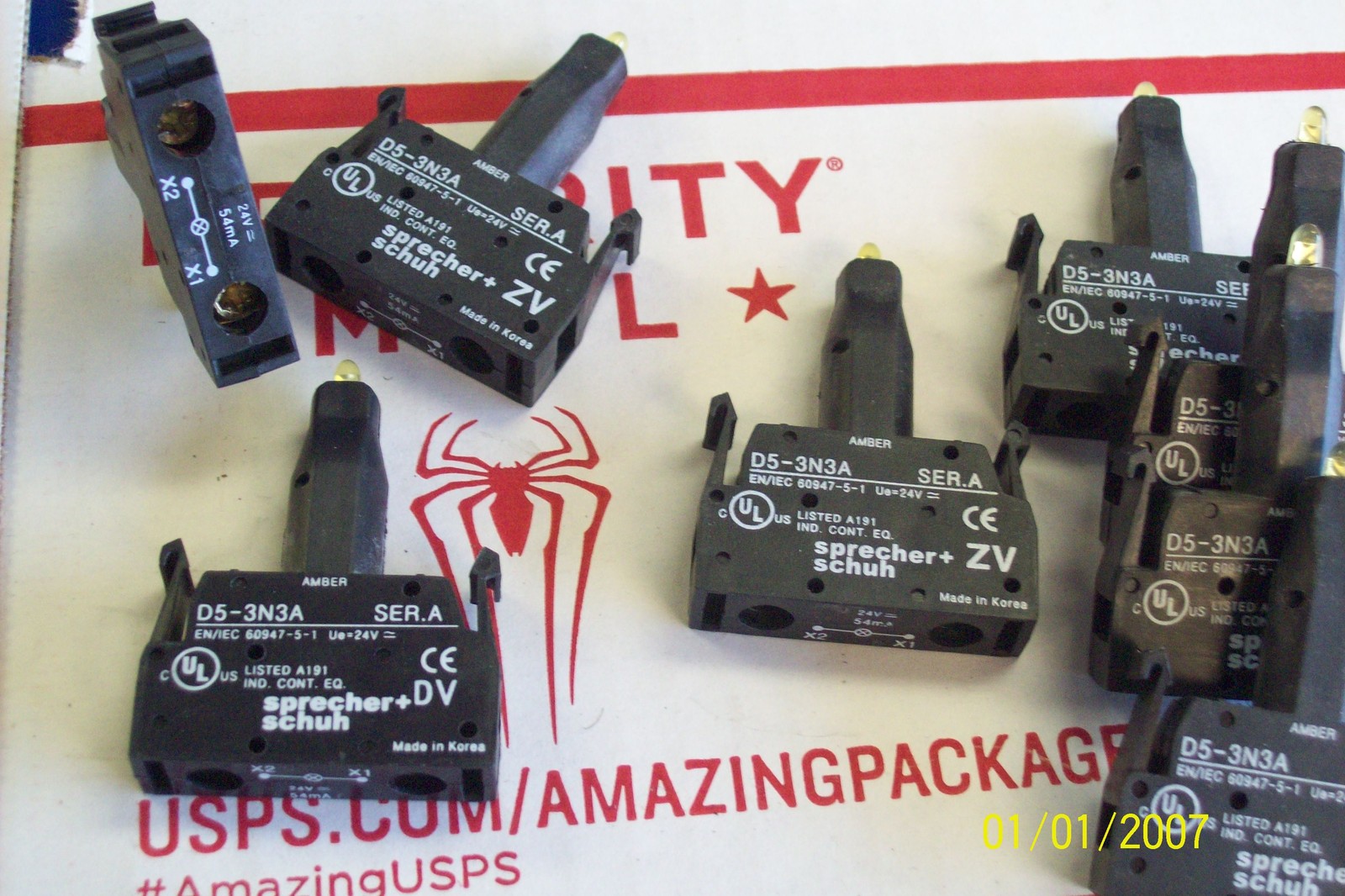 "LOT OF 2" SPRECHER+SCHUH D5-3N3A LAMP LED AMBER INTEGRAL 24VAC/DC | eBay