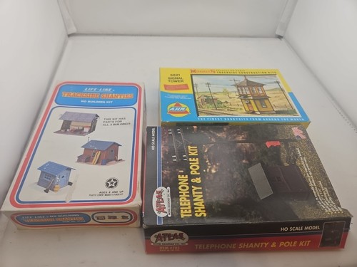 HO SCALE ATLAS AHM LIKE-LIKE SIGNAL TOWER SHANTIES TELEPHONE SHANTY ...