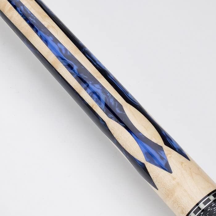 Lucasi Custom Super Birds-Eye Pool Cue with Blue Luster Inlays | eBay