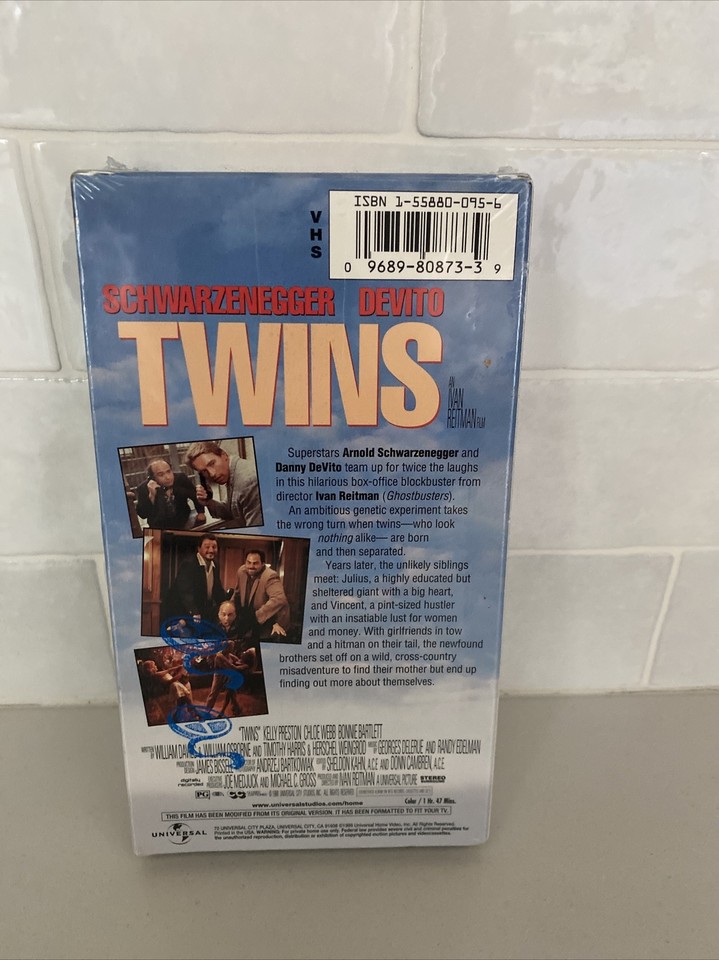 Twins (VHS) Comedy Greats 1998 - Arnold Schwarzenegger - Danny Devito ...