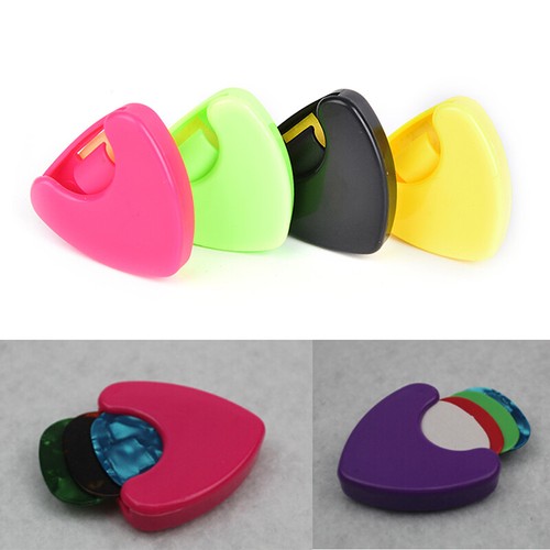 1pc Durable Plactic Guitar Pick Plectrum Holder Case Box Triangle ...