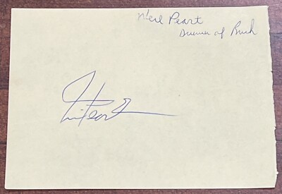 Neil Peart Signed Album Page RUSH Drummer Laura Branigan Autograph ...
