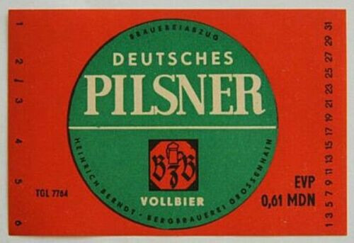 Neu DDR Bier Etikett Bergbrauerei Grossenhain Heinrich Berndt Deutsches ...