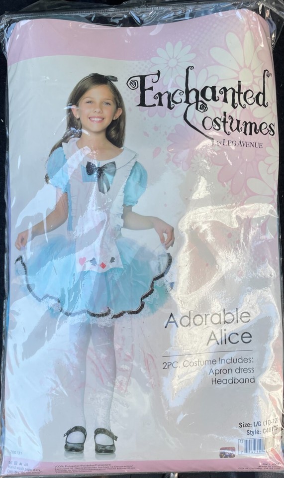 Alice in Wonderland Girl Costume WITH Headband, Size L (10-12) BRAND ...