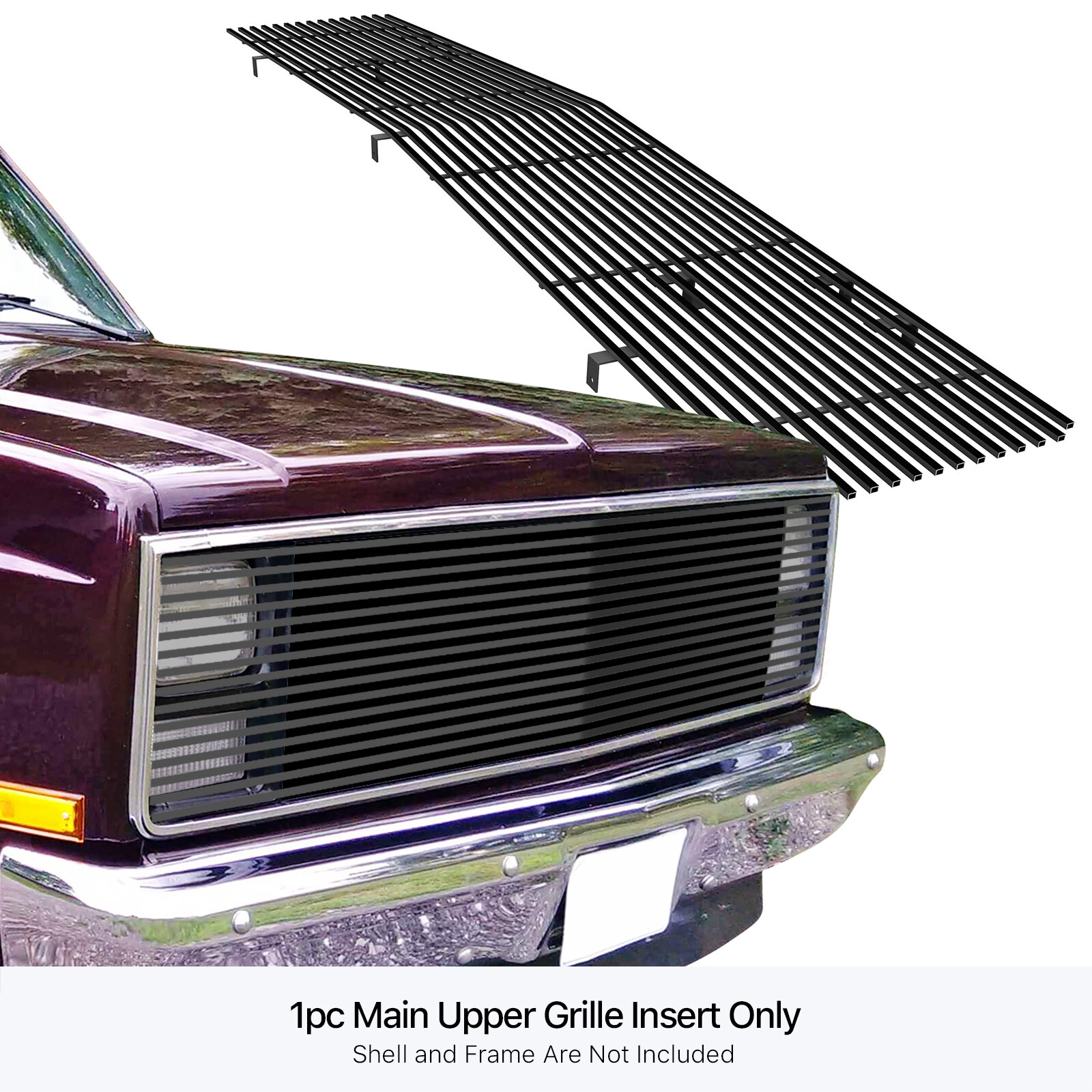 For 81-87 Chevy GMC Pickup/Suburban/Blazer/Jimmy Upper Black Billet ...