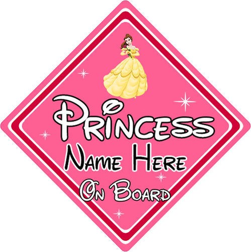 Disney Princess On Board Car Sign - Belle From Beauty & The Beast ...