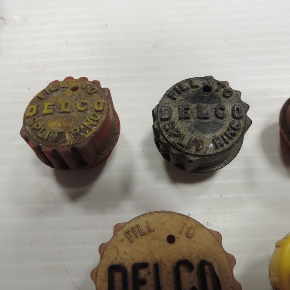 Vintage Delco 6 Volt Battery Caps 1940 1950's Chevrolet GM Buick ...