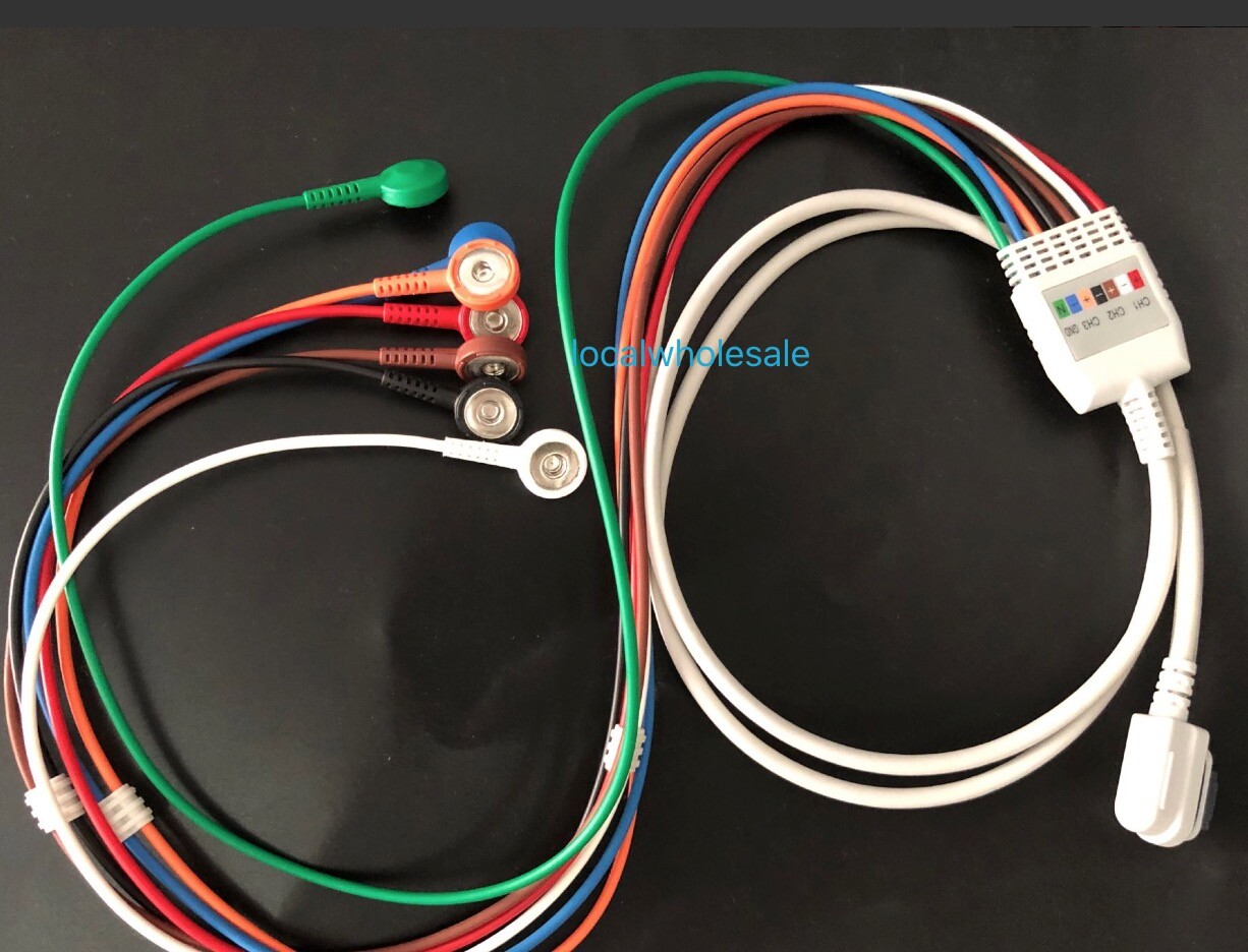 GE Seer Light 7 leads Holter Recorder ECG cable Snap AHA | eBay