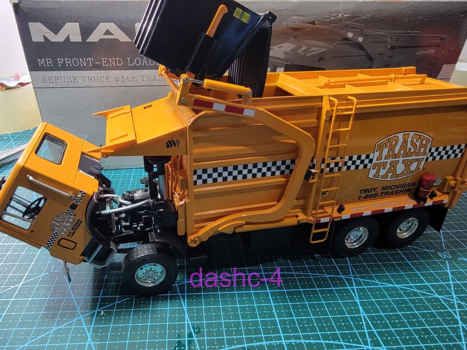 First Gear 1/34 Mack MR Front-End Loader Refuse Truck w/ Bin - Trash ...