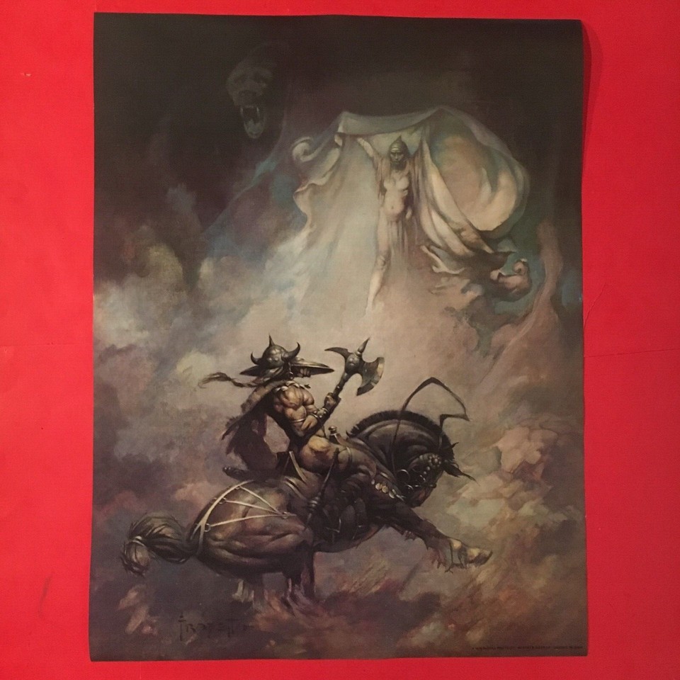 1979 vintage FRANK FRAZETTA poster - APPARITION - battle ghost woman ...