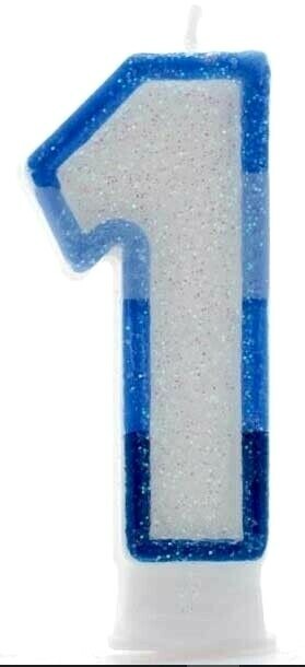 Single Blue Birthday Candle
