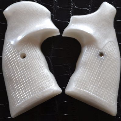 S&W K/L frame Fitz repro GFK K-S gunfighter pistol grips pearl plastic ...