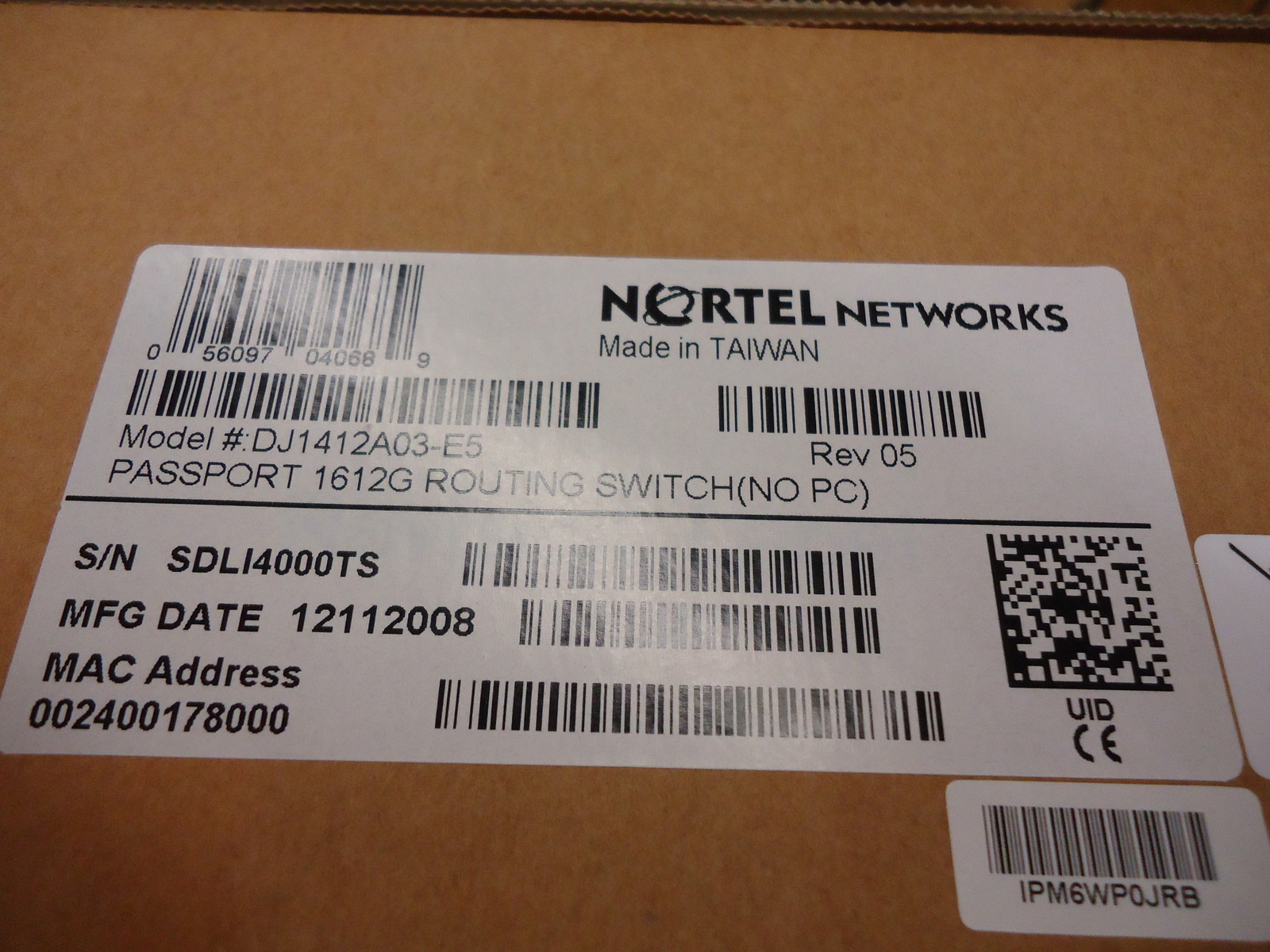 Nortel Networks Nortel Ethernet Routing (DJ1412A03-E5) External Switch ...
