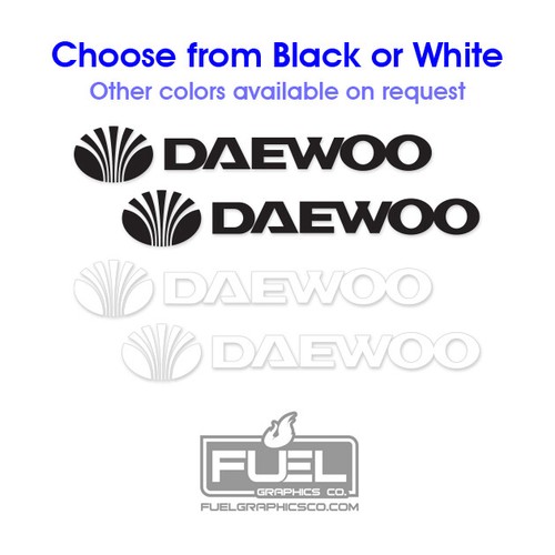 Daewoo Construction Equipment Premium Vinyl Decal Sticker 2-Pack | eBay